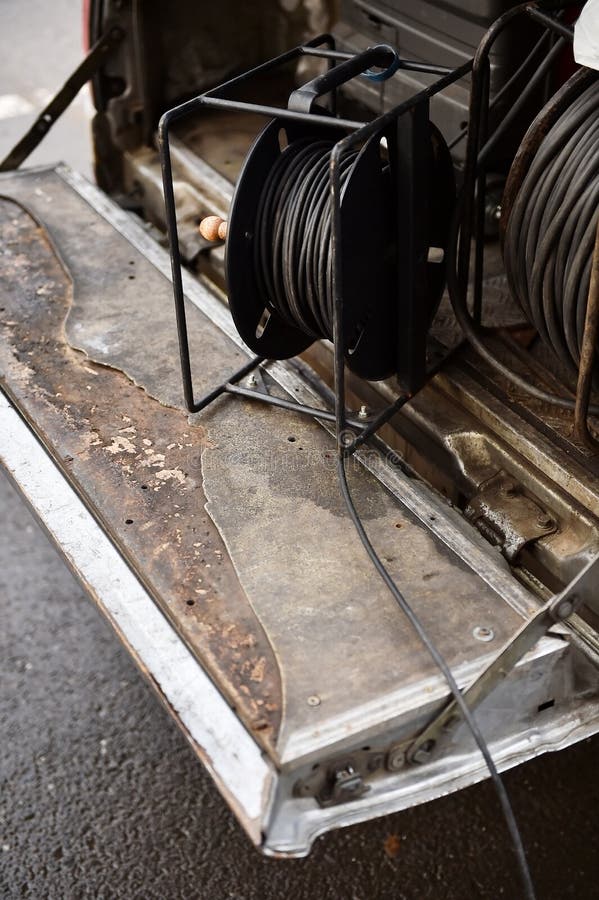 Television Cable in a Trunk Stock Image - Image of signal, television ...