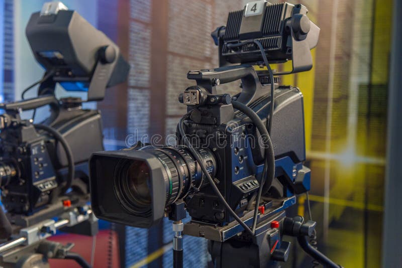 Television camera close-up stock photo. Image of technology - 86816226