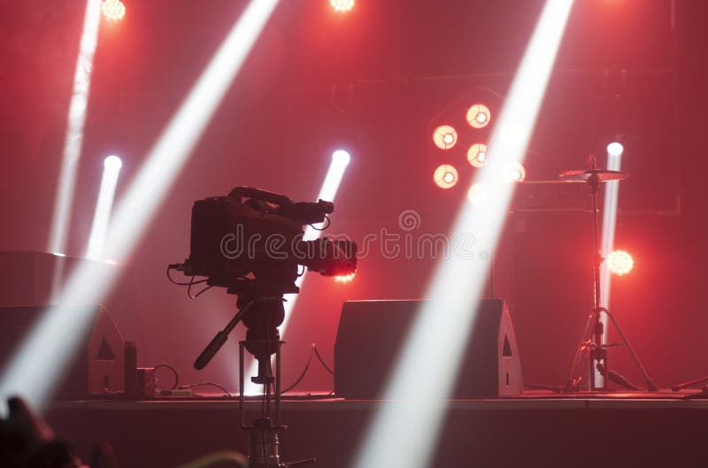 Television Camera. Camera in a Concert Hall Stock Image - Image of live ...