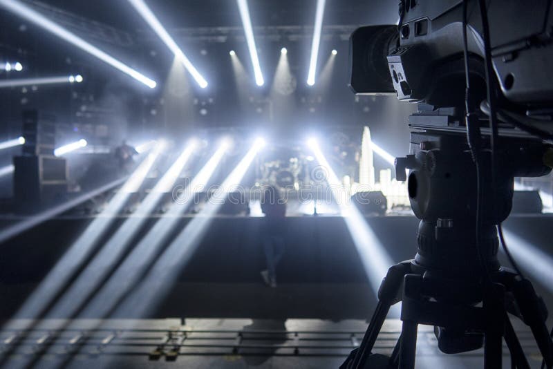 Television Camera. Camera in a Concert Hall Stock Image - Image of ...
