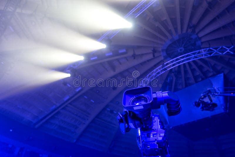 Television Camera. Camera in a Concert Hall Stock Photo - Image of ...