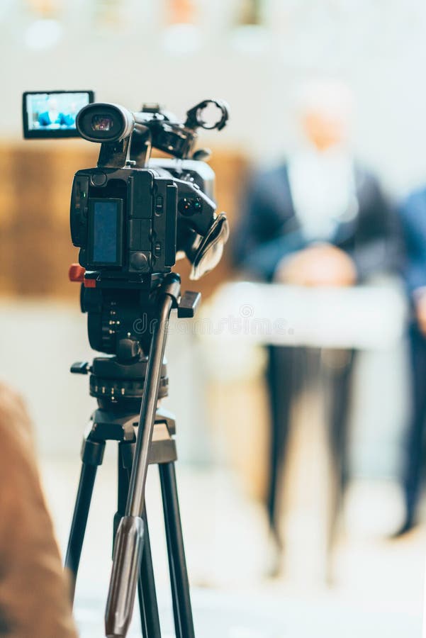 Television Camera on Conference Stock Photo - Image of conference ...