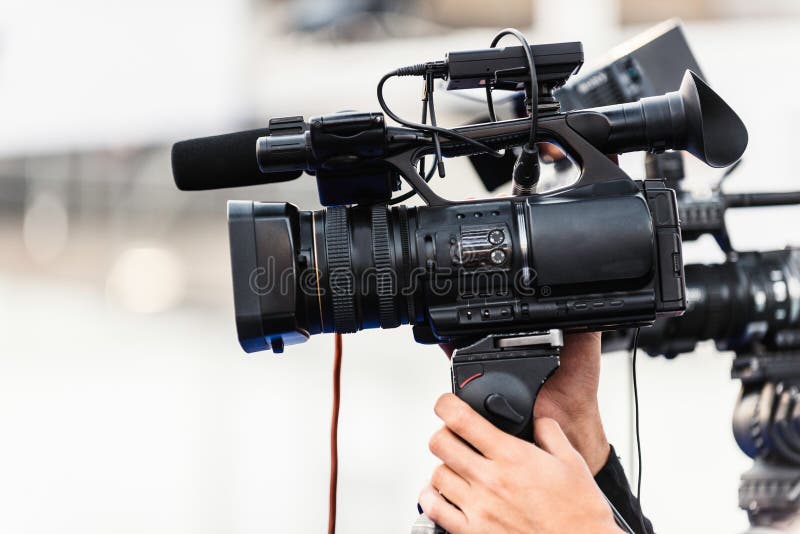 Television Camera Recording Stock Image - Image of broadcasting ...