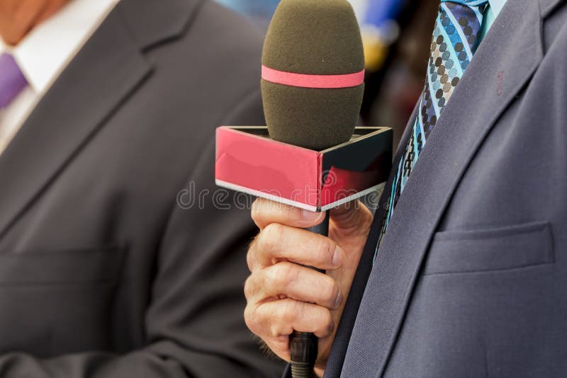 Television Commentator stock photo. Image of record, person - 65524554