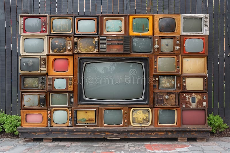 Television Constructed Using Vintage TV Components Stock Photo - Image ...