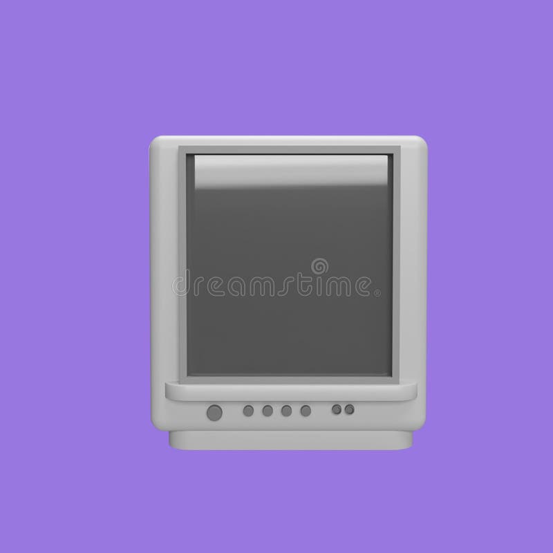 Television 3d Icon Model Cartoon Style Concept. Render Illustration ...