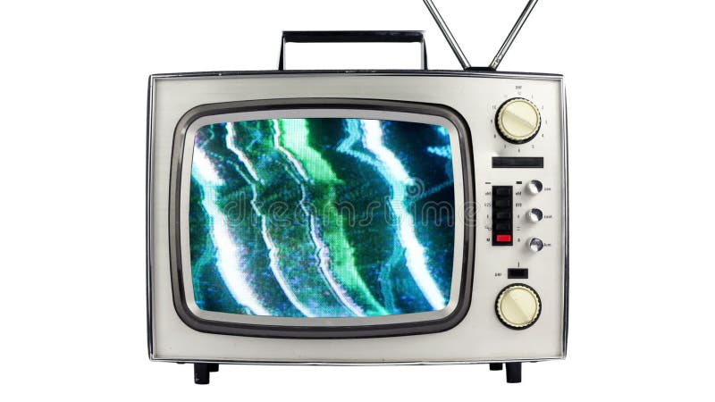 Television Distortion and Static Stock Footage - Video of distorted ...