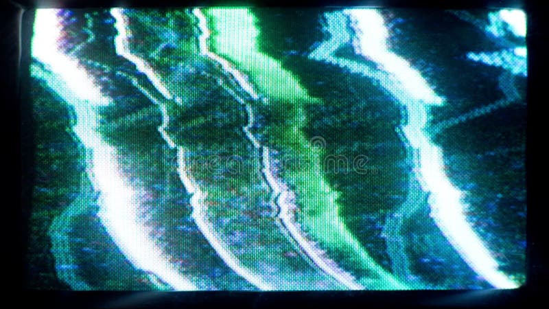 Television Distortion and Static Stock Footage - Video of distorted ...