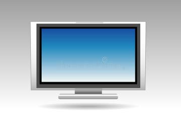 Television flat screen stock illustration. Illustration of drawing - 90851