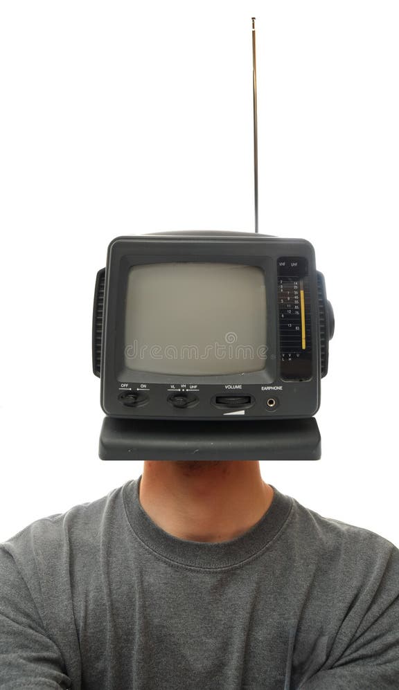 Television Head stock image. Image of delusion, person - 12665089