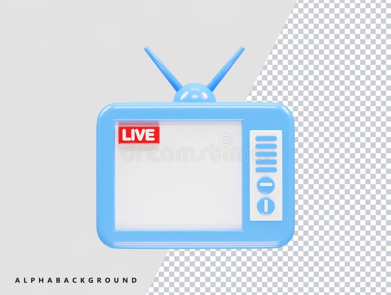 Television Icon Vector Illustration Element 3d Rendering Transparent ...