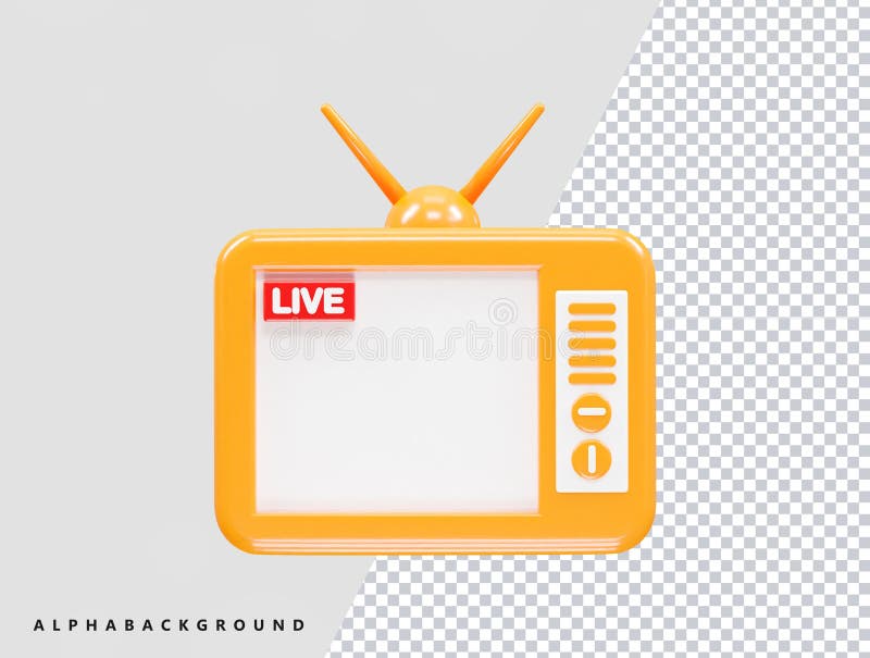 Television Icon Vector Illustration Element 3d Rendering Transparent ...