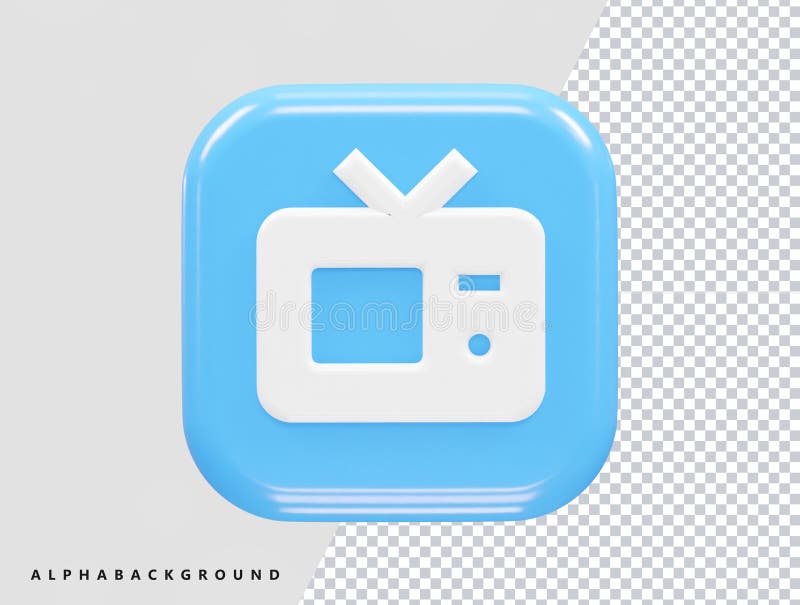 Television Icon Vector Illustration Element 3d Rendering Transparent ...