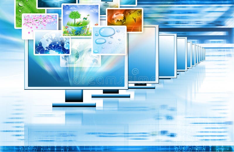 Television and Internet Production Technology Stock Illustration ...