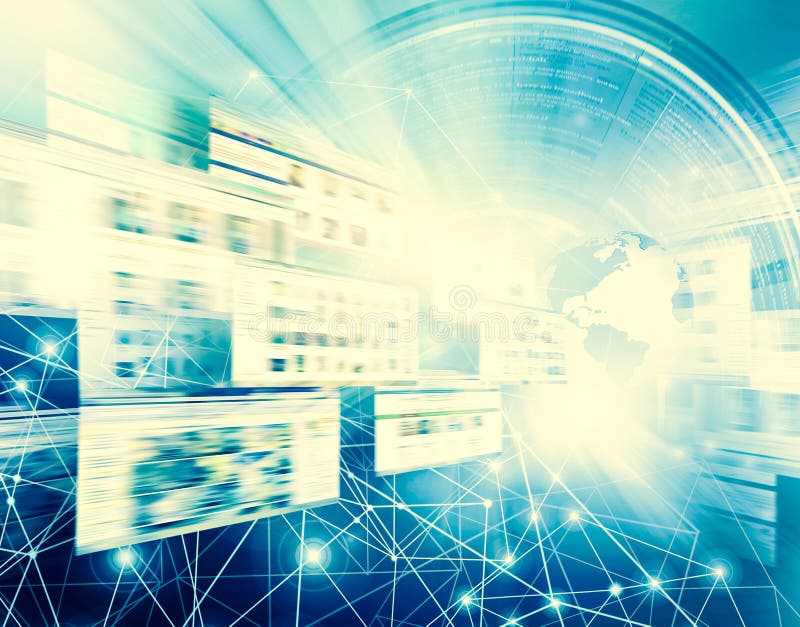 Television and Internet Production Technology Conc Stock Illustration ...