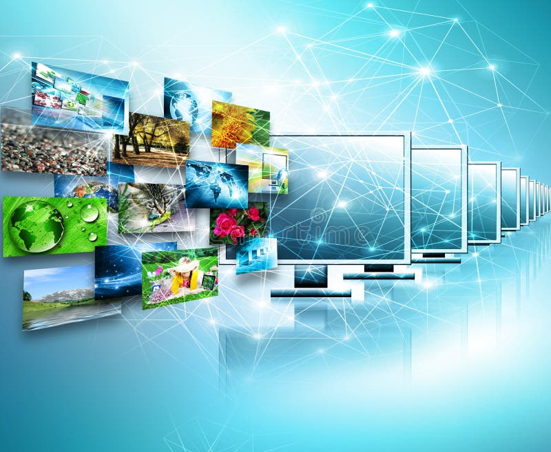 Television and Internet Production Technology Conc Stock Illustration ...