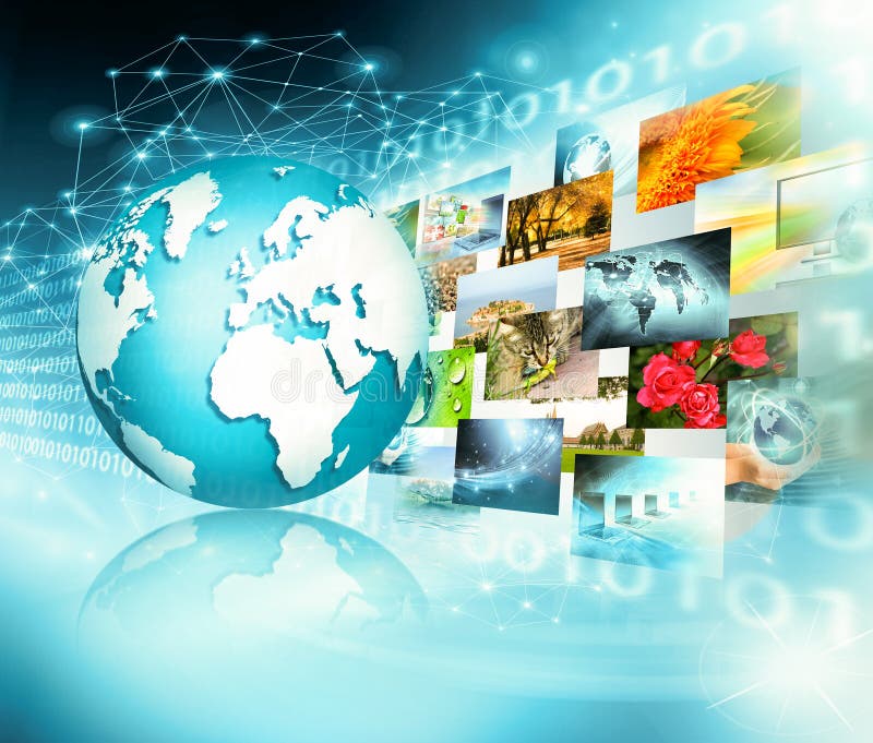 Television and Internet Technology Concept Stock Image - Image of ...