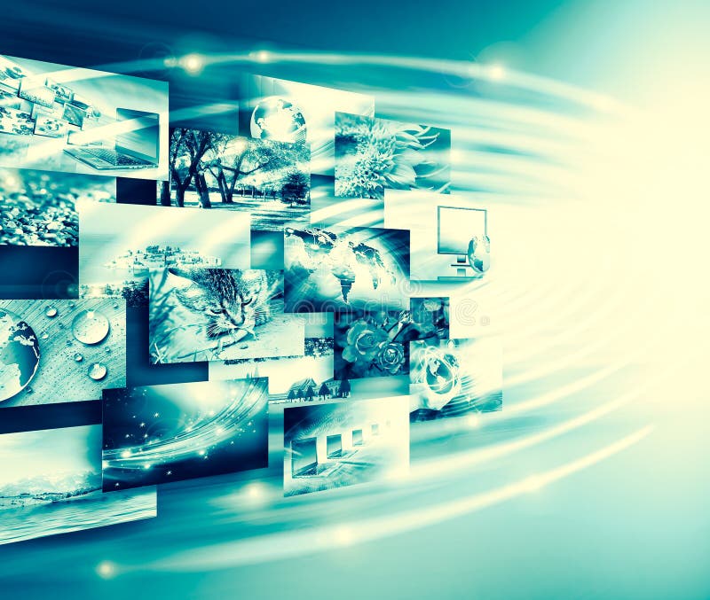 Television and Internet Technology Concept Stock Photo - Image of film ...