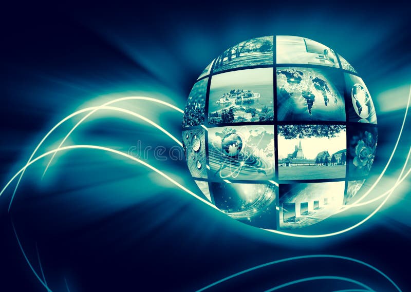 Television and Internet Production Technology Conc Stock Illustration ...