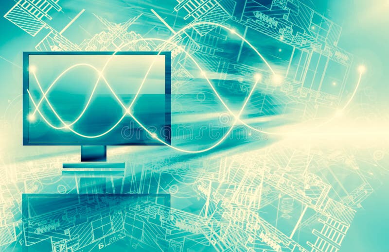 Television and Internet Production Technology Conc Stock Illustration ...