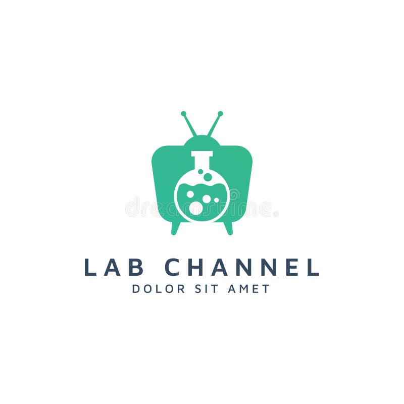 Television and Lab Negative Space Logo Design Stock Vector ...