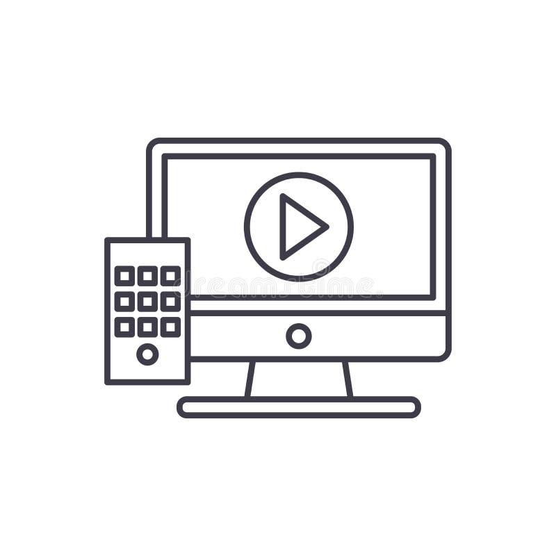 Television Line Icon Concept. Television Vector Linear Illustration ...