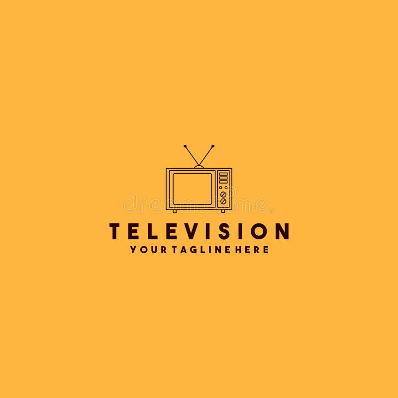Television Logo Design with Minimalist Style Stock Illustration ...