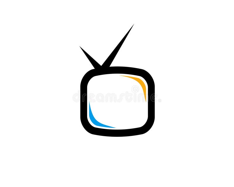 Television Logo Icon Template Symbol Stock Vector - Illustration of ...