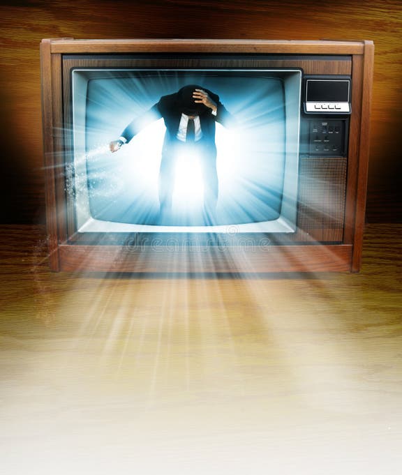 Television man stock photo. Image of console, show, promotional - 20165710