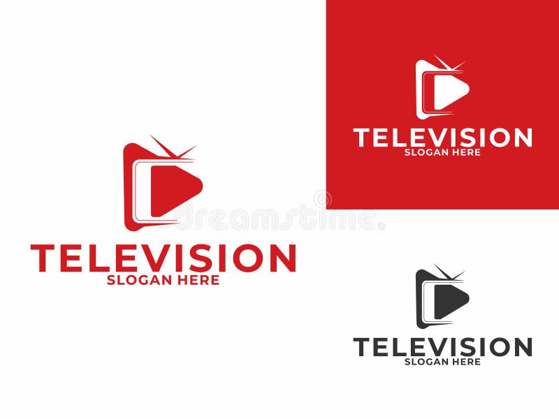 Television and Media Play Logo Design Vector. TV or Television Channel ...