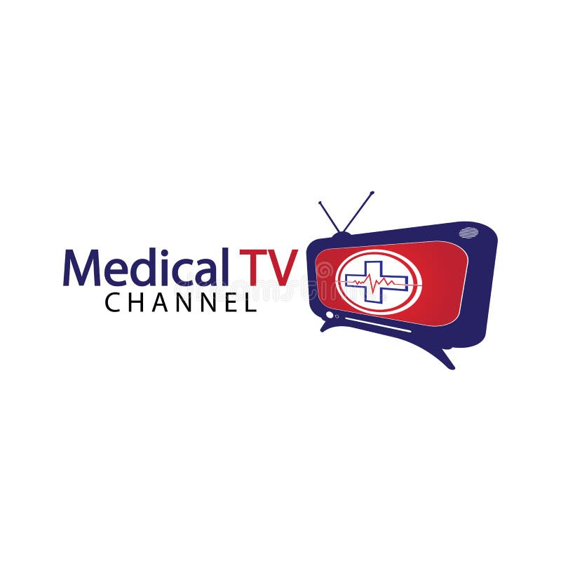 Television Medical Logo Icon Vector Design Template, Design Concept ...
