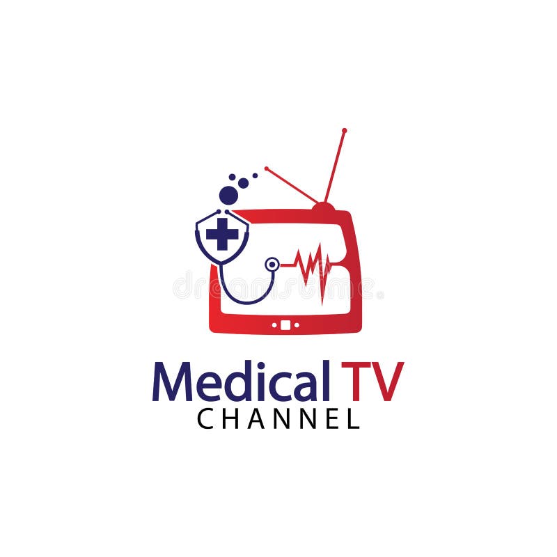 Television Medical Logo Icon Vector Design Template, Design Concept ...
