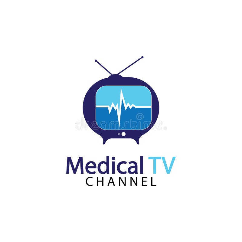 Television Medical Logo Icon Vector Design Template, Design Concept ...