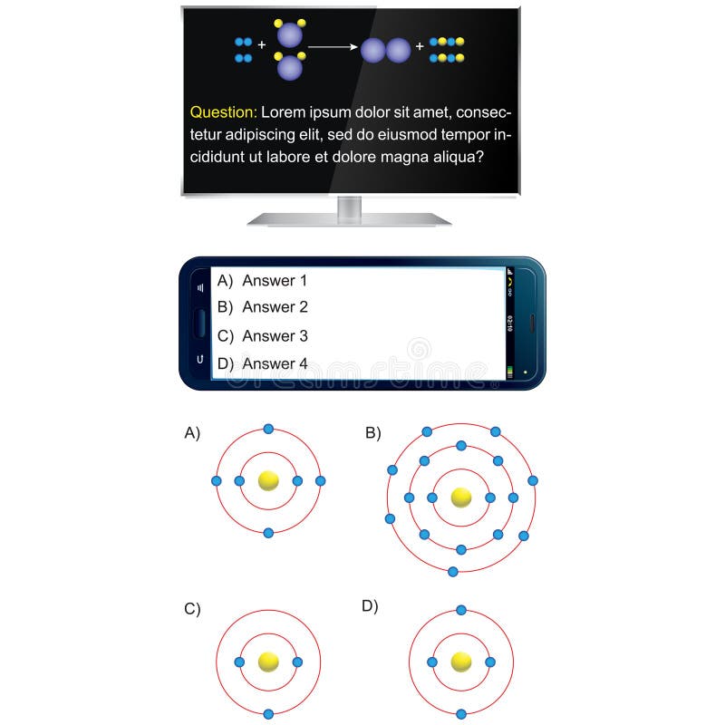 Television and Mobile Phone - Question and Answer Template Stock ...