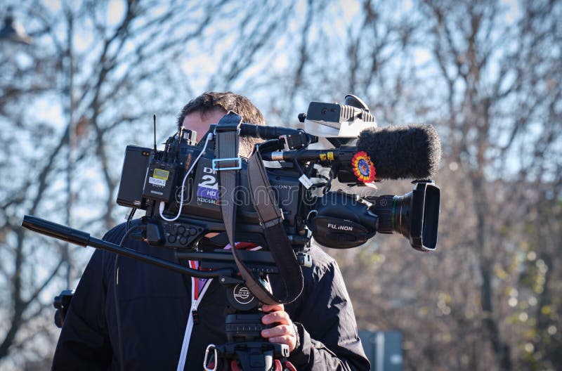 Television Operator at the Work. Editorial Stock Image - Image of ...