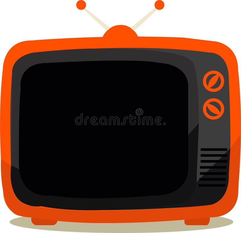 Television orange stock vector. Illustration of design - 42159056