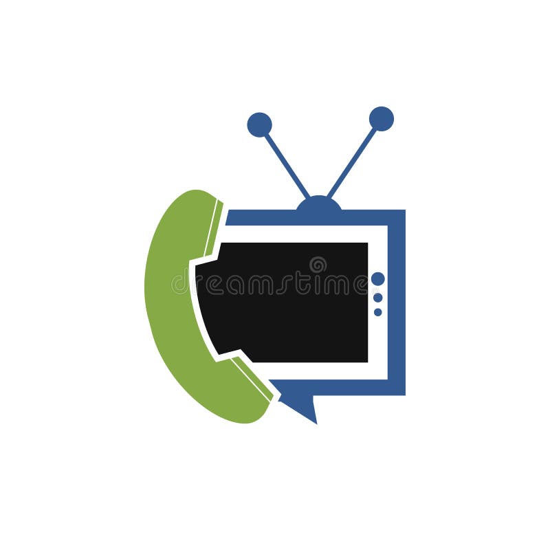 Television Phone Call Logo Template Design. Stock Vector - Illustration ...