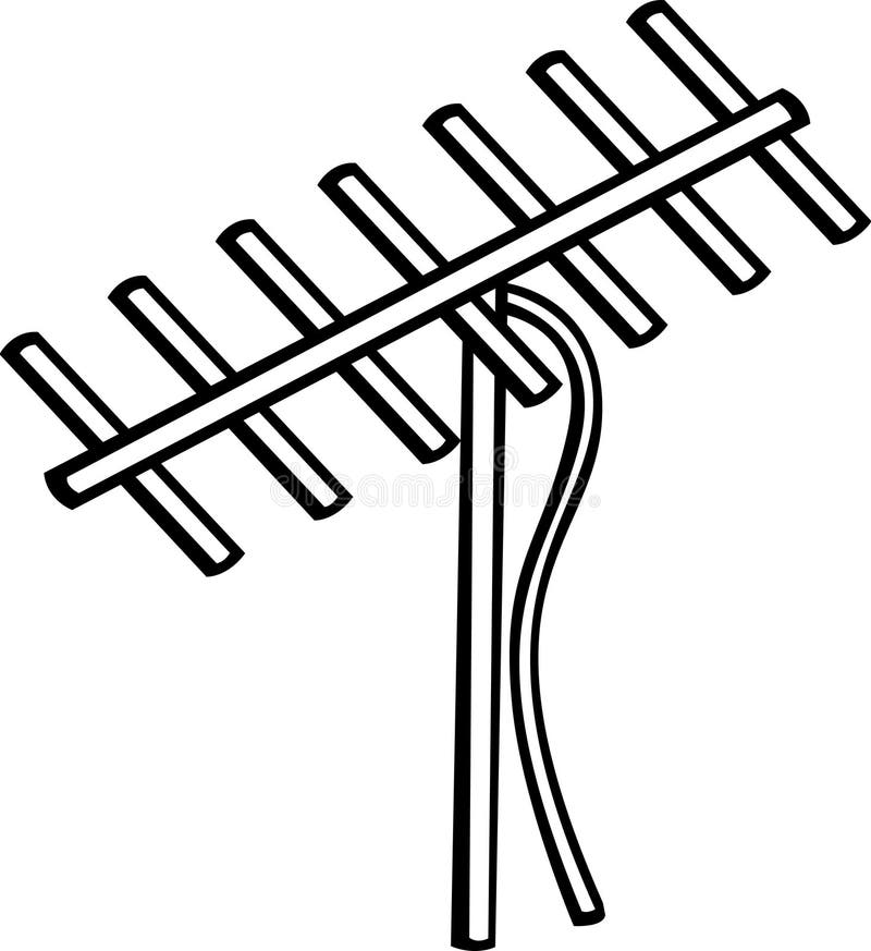 Television Reception Antenna Vector Illustration Stock Vector ...