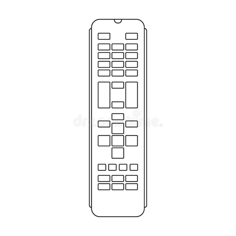Television Remote Vector Icon. Realistic Vector Icon Isolated on White ...