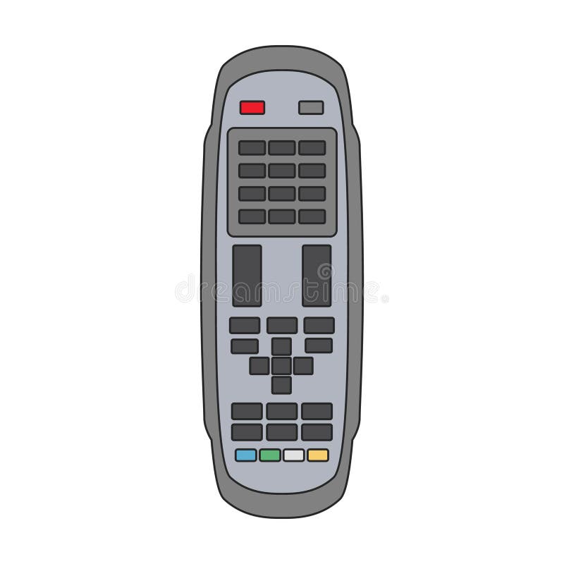Television Remote Control Vector Illustration. Stock Illustration ...