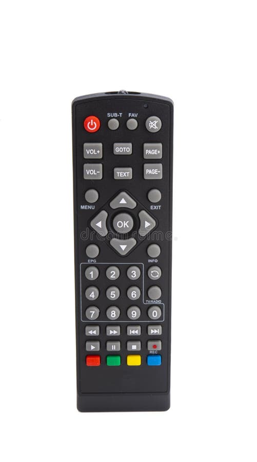 Television Remotes Isolated Stock Image - Image of program, volume ...