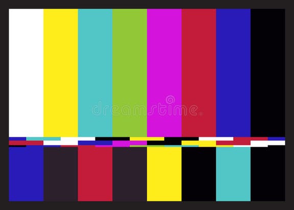Black White Tv Test Pattern Stock Illustrations – 154 Black White Tv ...