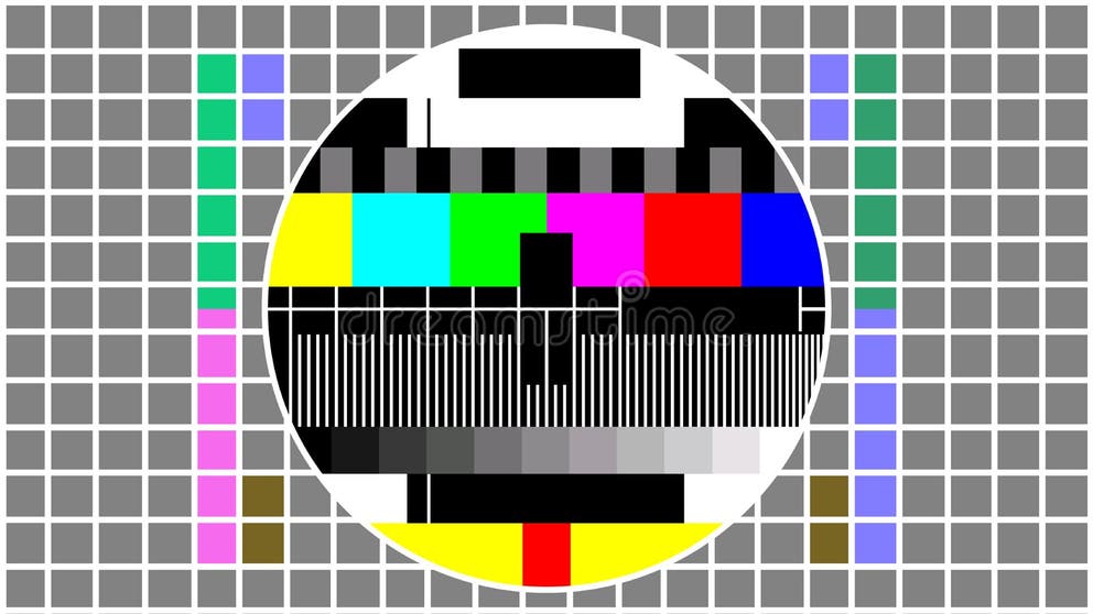 Television Screen Color Test Pattern Stock Illustration - Illustration ...