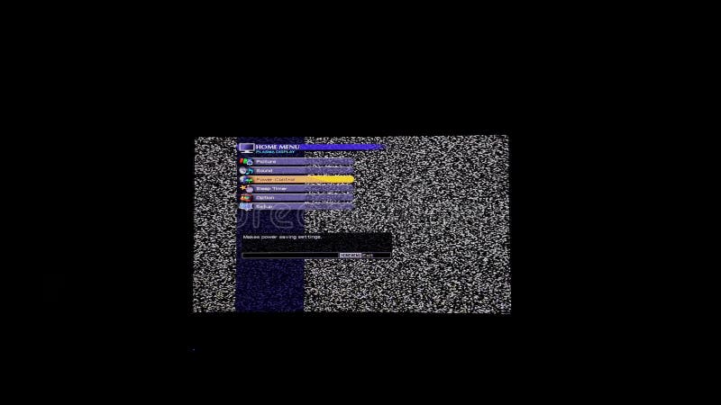 Television Screen Displaying Home Menu with Power Control Settings ...