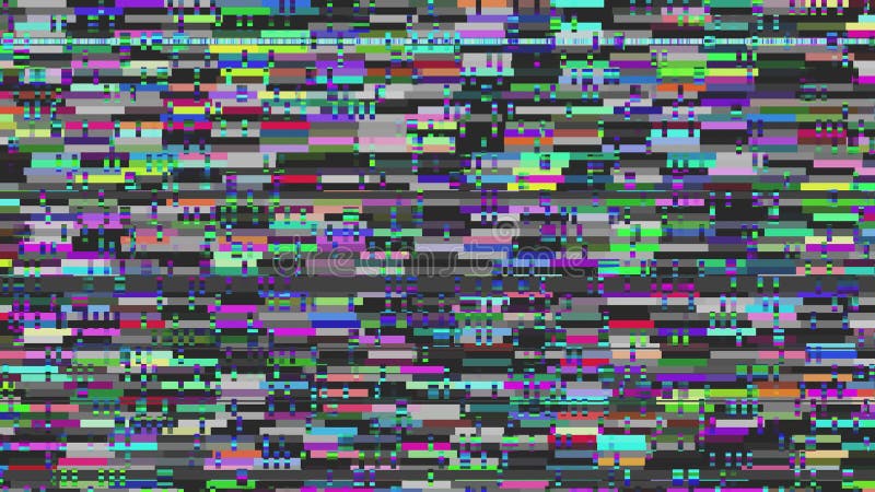 Television Glitch Screen Background Loop. No Signal Display Stock ...