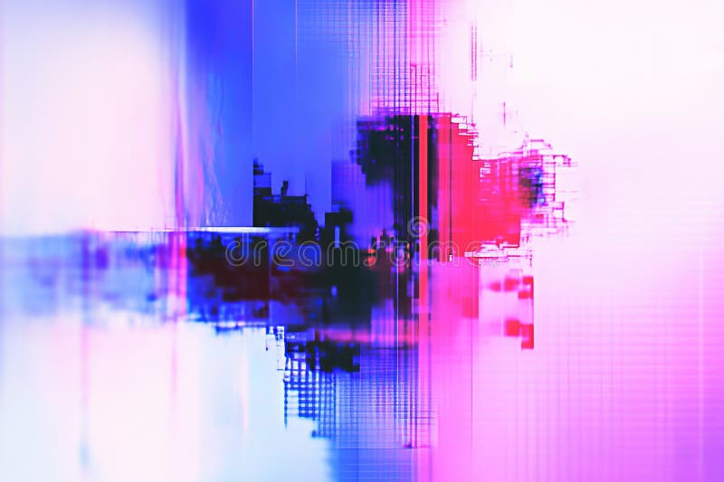 On a Television Screen with a Red and Blue Background There is a ...