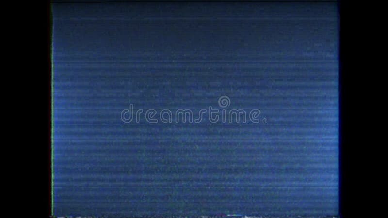 A Television Screen with VHS Effect of Digital Pixelated Noise ...