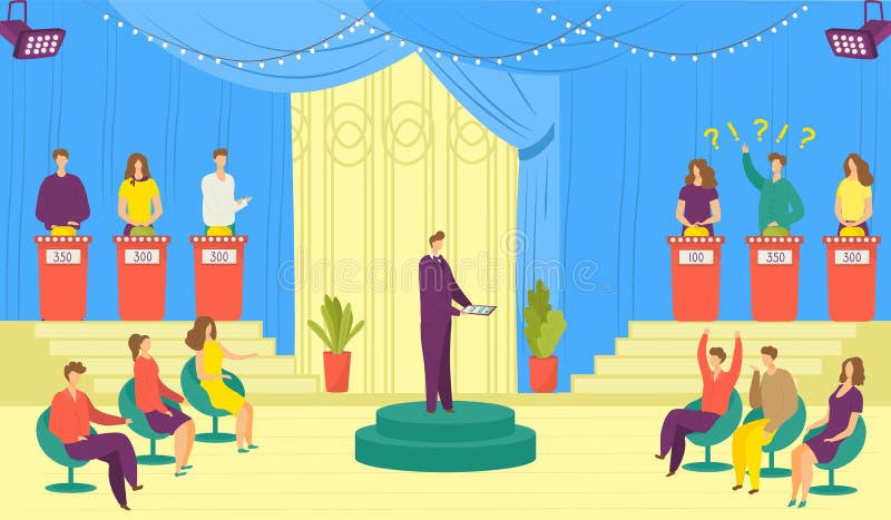 Television Show, Tv Game Vector Illustration. Tv Program of ...