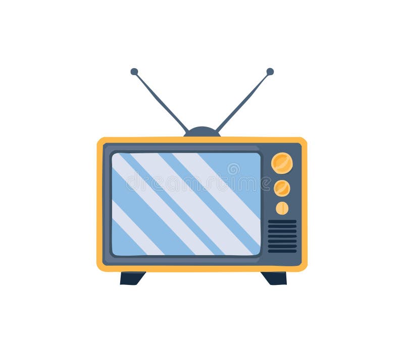 A Television Simple Illustration Stock Vector - Illustration of graphic ...