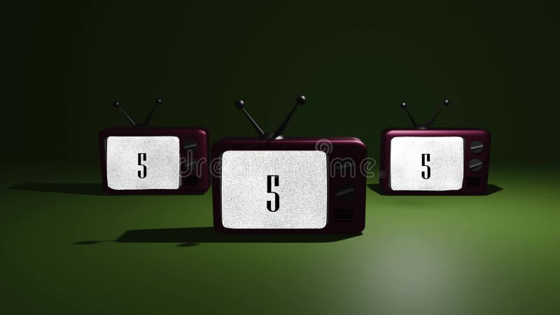 Television with Static Interference Countdown Stock Video - Video of ...